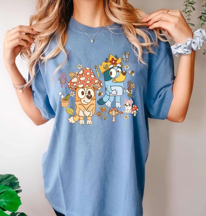 Bluey Mushroom Shirt, Bluey Shirt, Bluey and Bingo Shirt, Bluey Family ...
