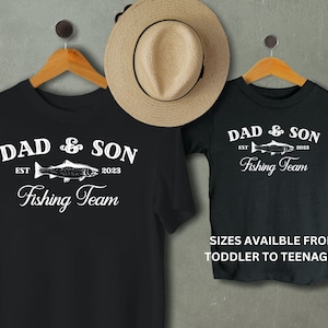 Dad and Son Fishing Shirts, Matching Father Son Shirts, Daddy and Me Shirts, Fishing Tshirts Dad ...