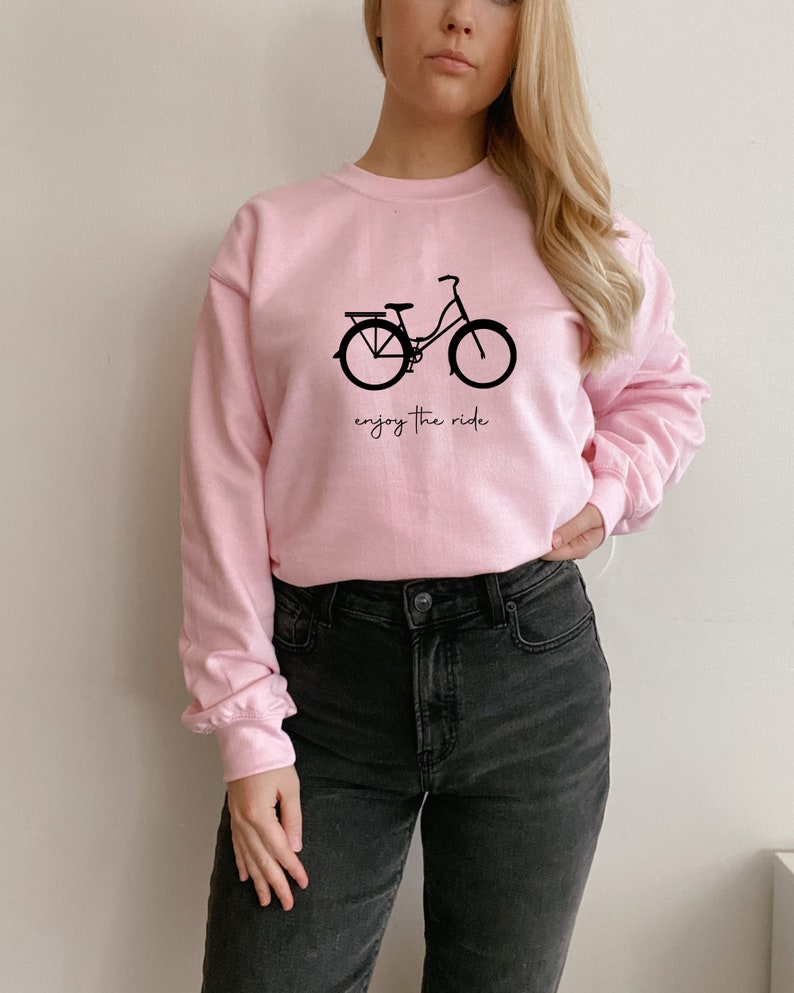 Enjoy the Ride Bicycle Sweatshirt Crewneck Sweatshirt - Etsy