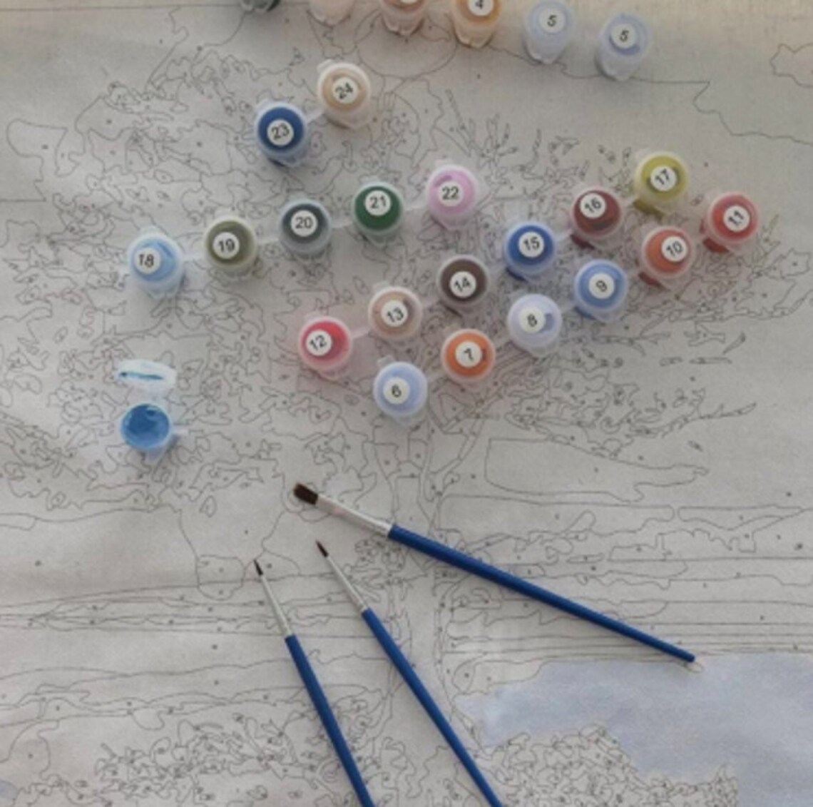 ROLLED Paint by Numbers Food & Wine 40x50cm DIY Painting Kit Same Day ...
