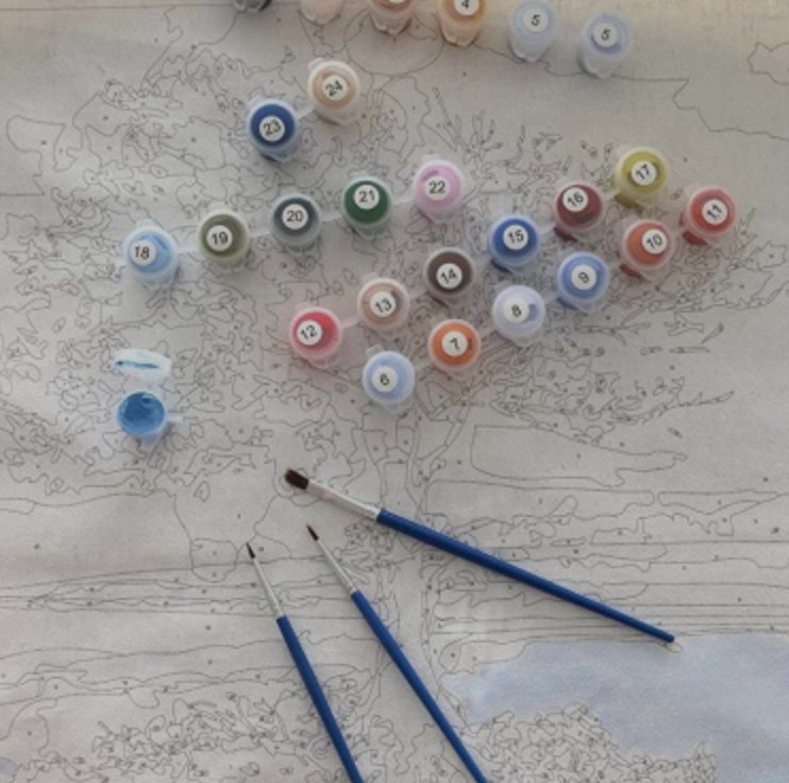 ROLLED Paint by Numbers Food & Wine 40x50cm DIY Painting Kit Same Day ...