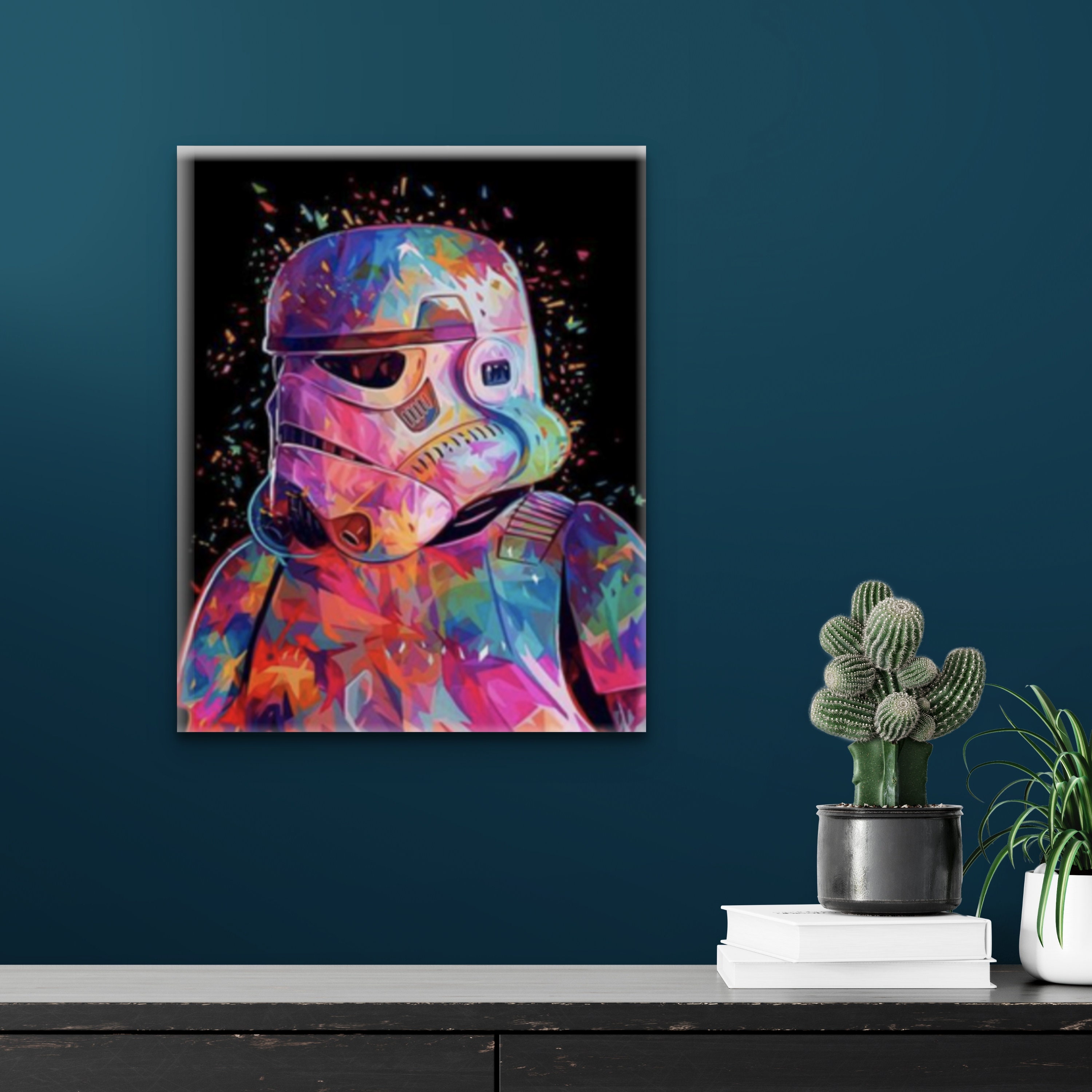 ROLLED Paint by Numbers Stormtrooper 40x50cm DIY Painting Kit Same Day ...