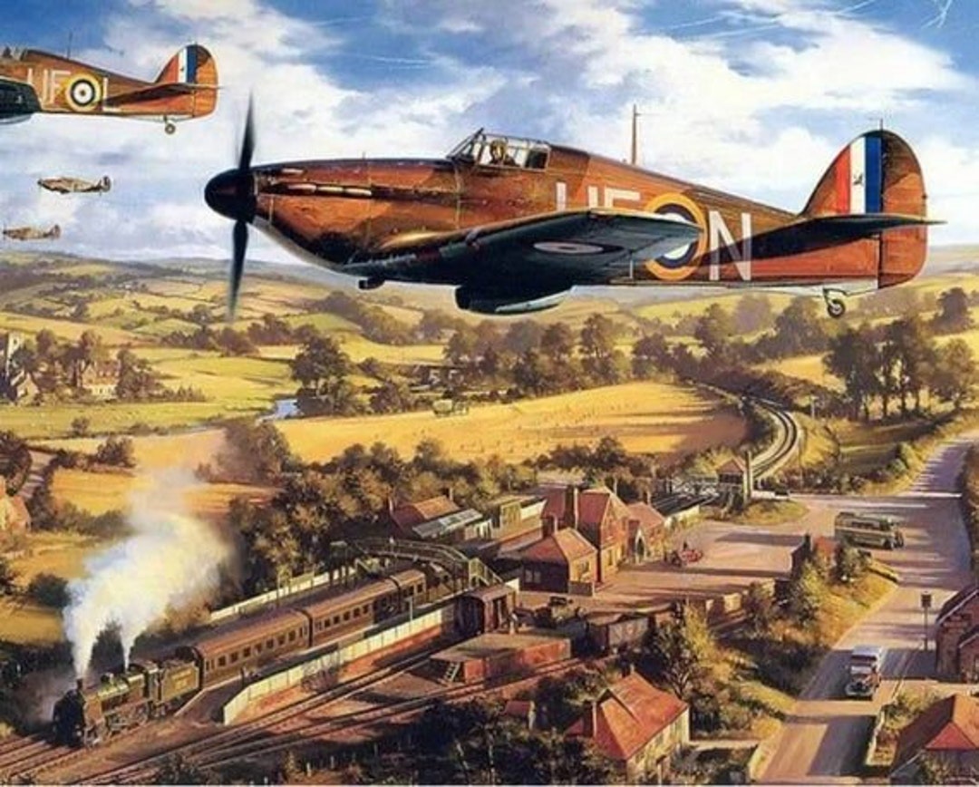 ROLLED Paint by Numbers Spitfire Planes 40x50cm DIY Painting Kit Same ...