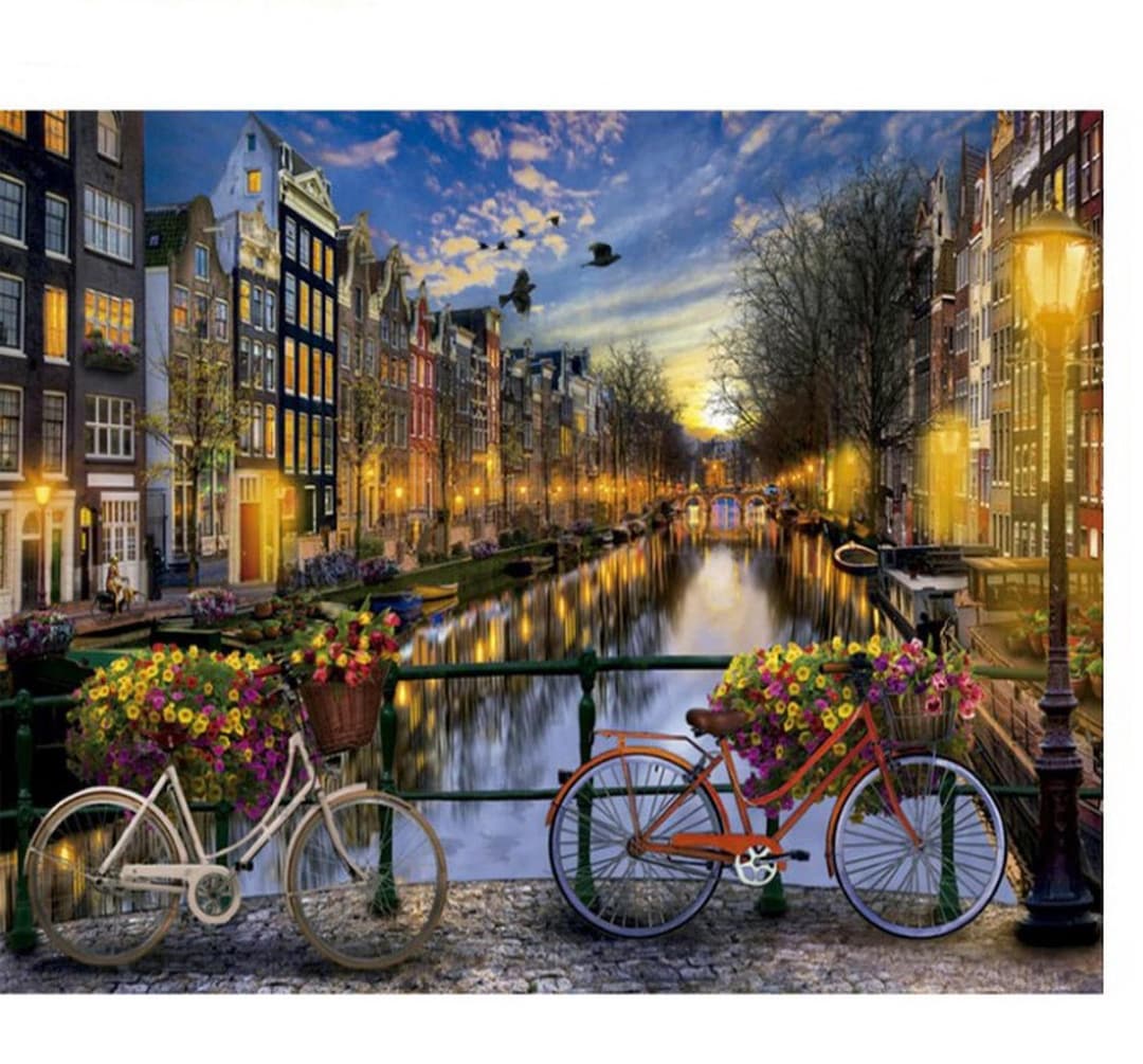 ROLLED Paint by Numbers - AMSTERDAM - 40x50cm DIY Painting Kit - Same ...