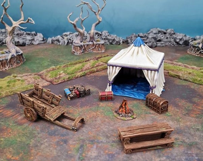 Traveler's Camp II 15mm 28mm 32mm for D&D Terrain, Adventurer's ...