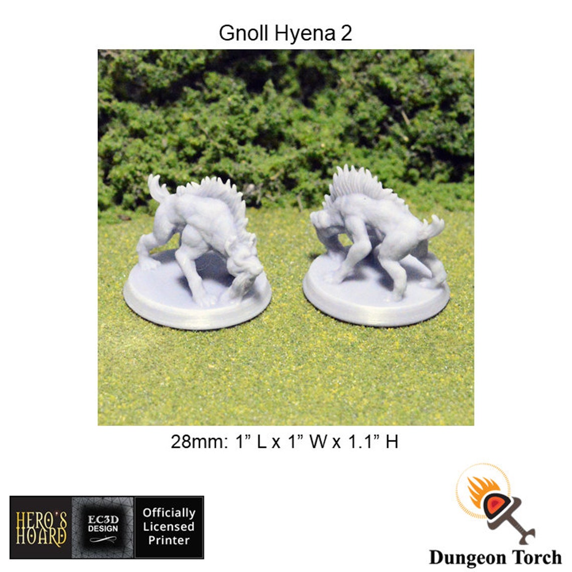 Gnoll Pack With Hyenas 28mm for D&D Dnd Pathfinder Miniatures | Etsy