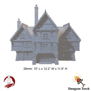 Medieval Guildhall 28mm for D&D Terrain, Dnd Pathfinder Fantasy, Dark ...