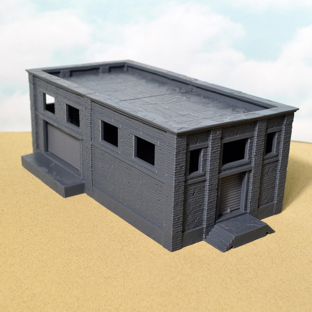 Miniature Brick Warehouse 15mm-32mm, Post Apocalyptic City Ruins for ...
