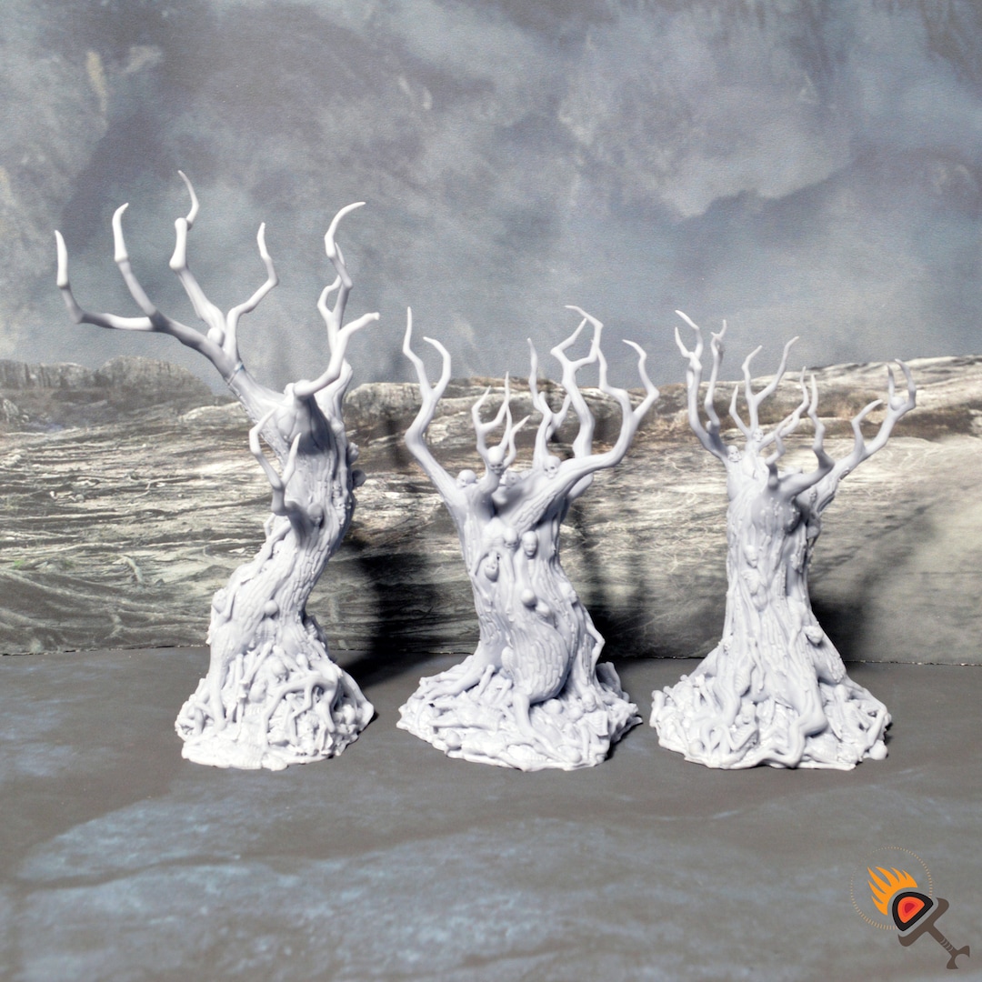 Miniature Blood Trees 28mm 32mm for D&D Terrain, Dnd Ravenloft ...