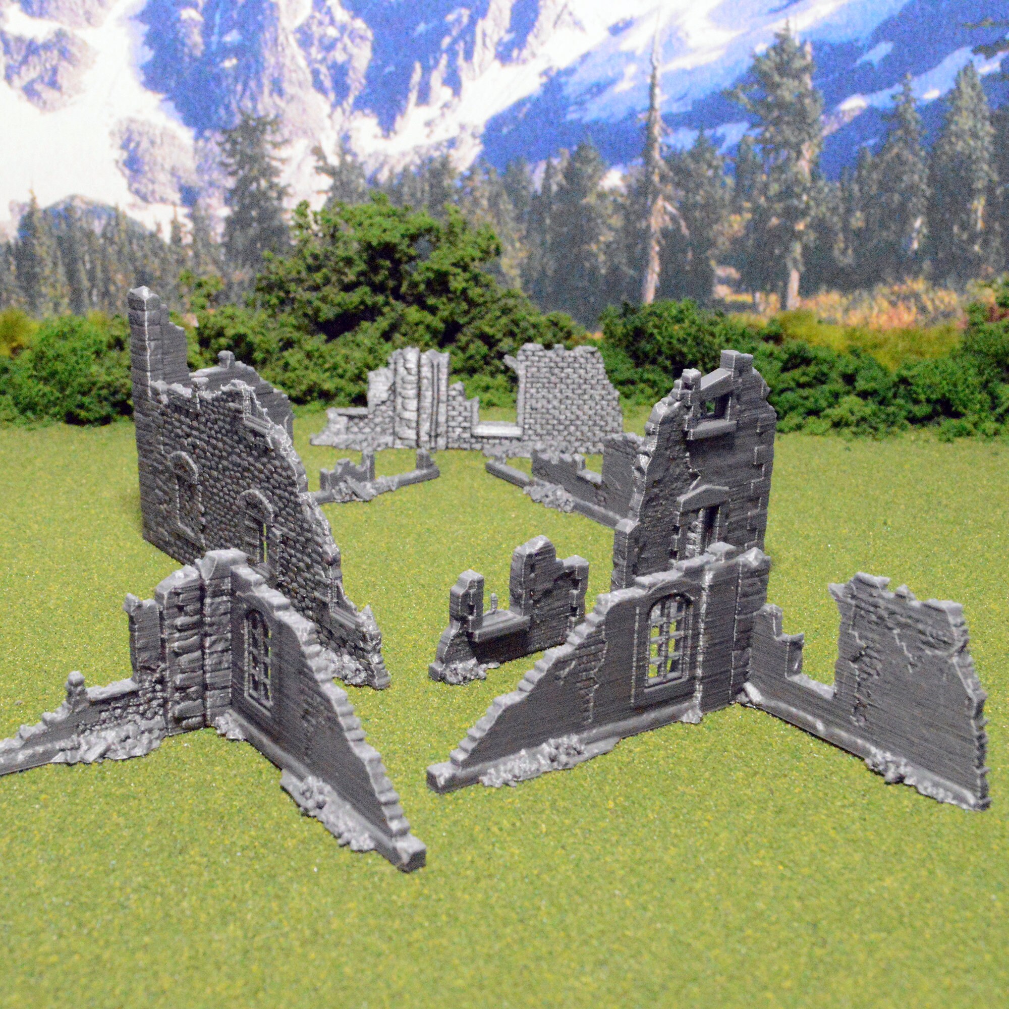 Modular Town Ruins 15mm 28mm 32mm for Warhammer 40k Wargame, Flames of ...