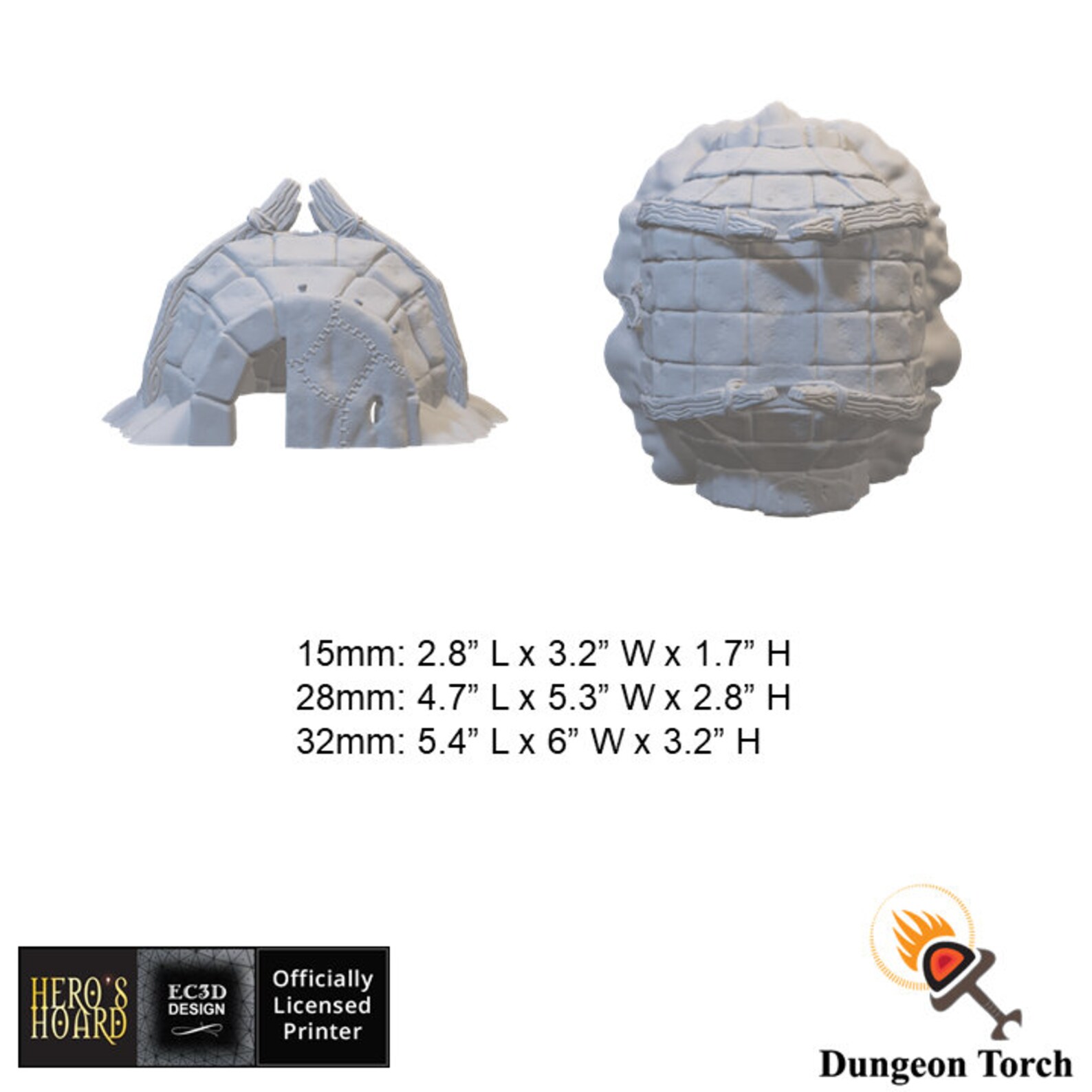 Miniature Igloo 15mm 28mm 32mm for D&D Icewind Dale Terrain - Etsy