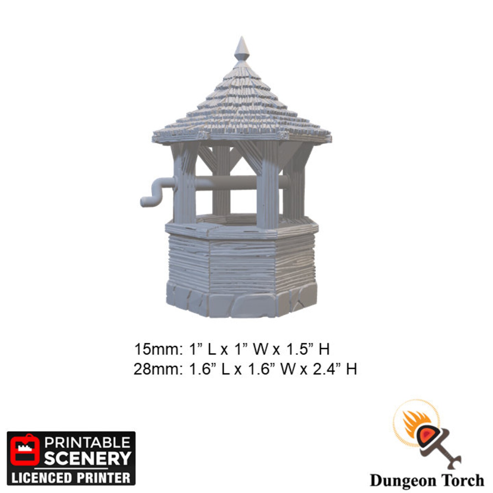 Miniature Water Well 15mm 28mm for D&D Terrain Dnd Pathfinder - Etsy