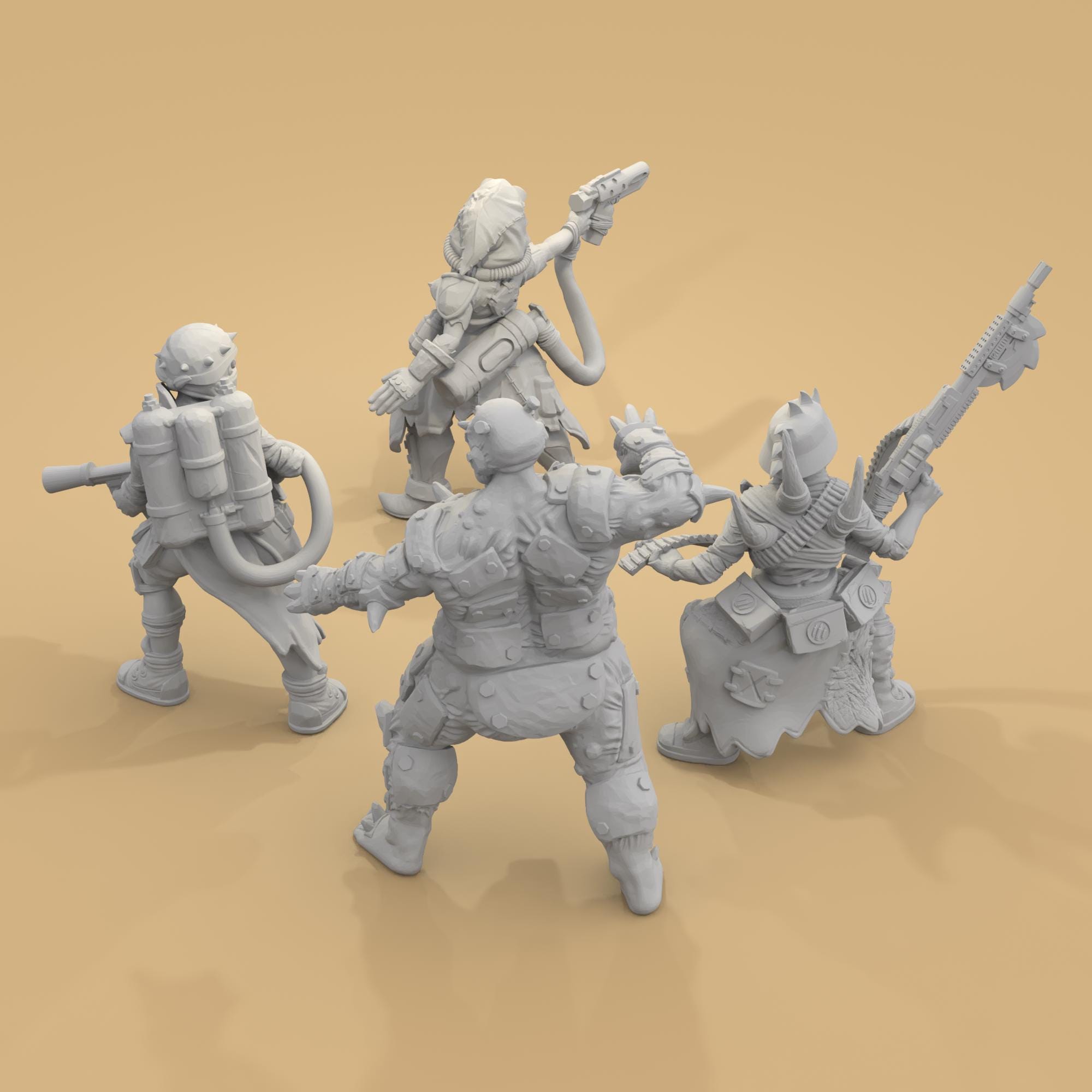 Miniature Wasteland Baddies for Fallout Wargames 28mm 32mm - Etsy