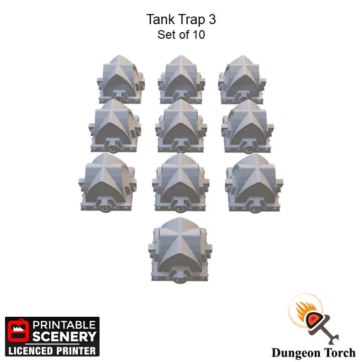 Tank Traps 15mm 28mm for Flames of War Terrain Warhammer 40k | Etsy