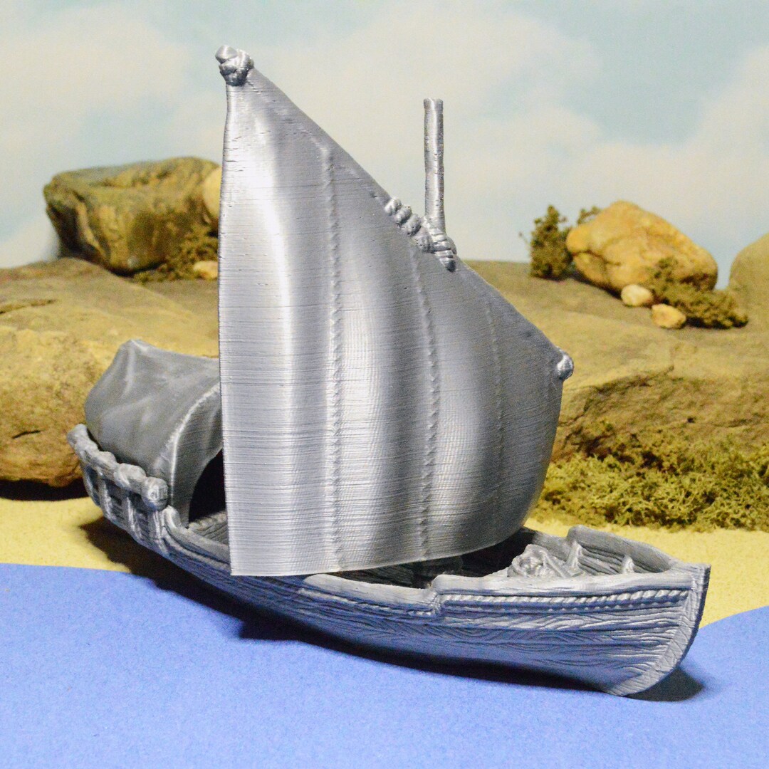 Miniature Skiff 28mm 32mm for D&D Terrain, Dnd Pathfinder Coastal ...