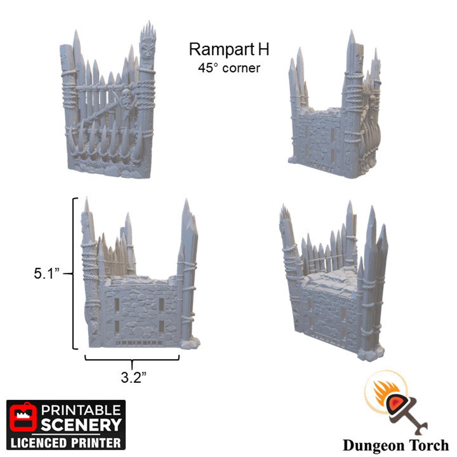 Tribal Ramparts 28mm for D&D Terrain Dnd Pathfinder Warhammer - Etsy