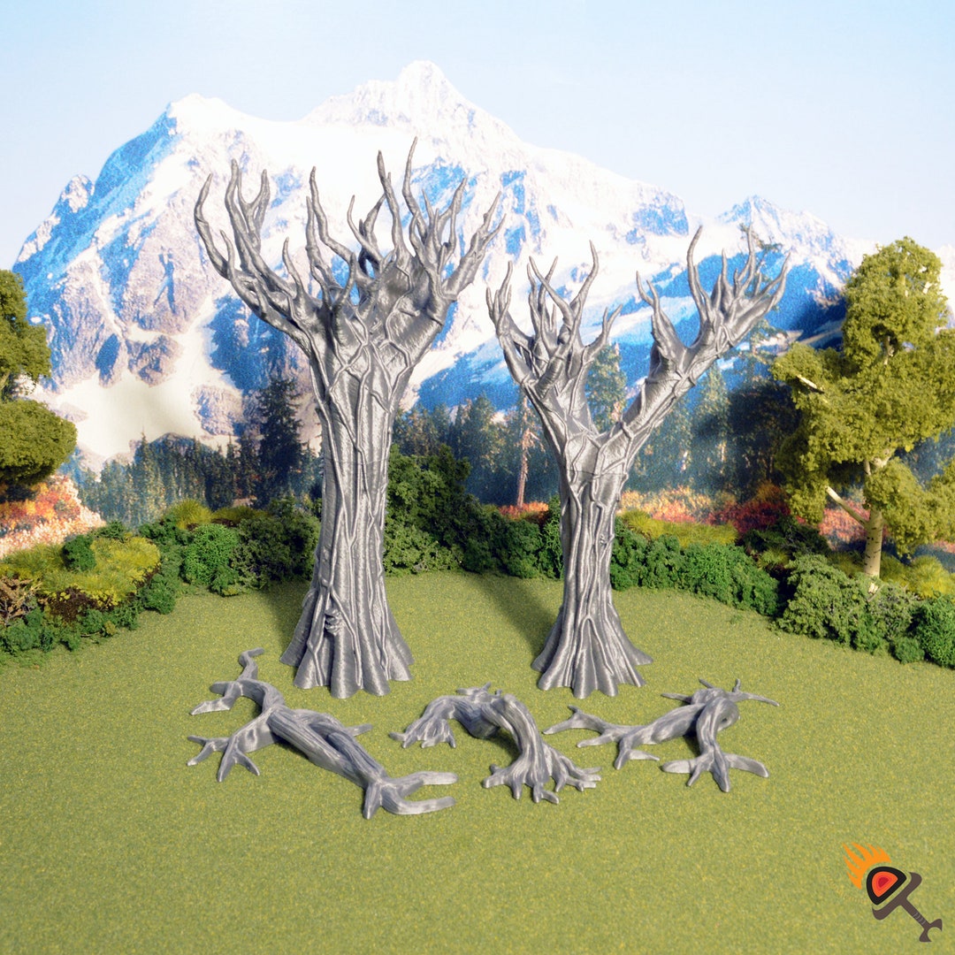 Jungle Trees and Roots 15mm 28mm for D&D Terrain, Dnd Pathfinder Pirate ...