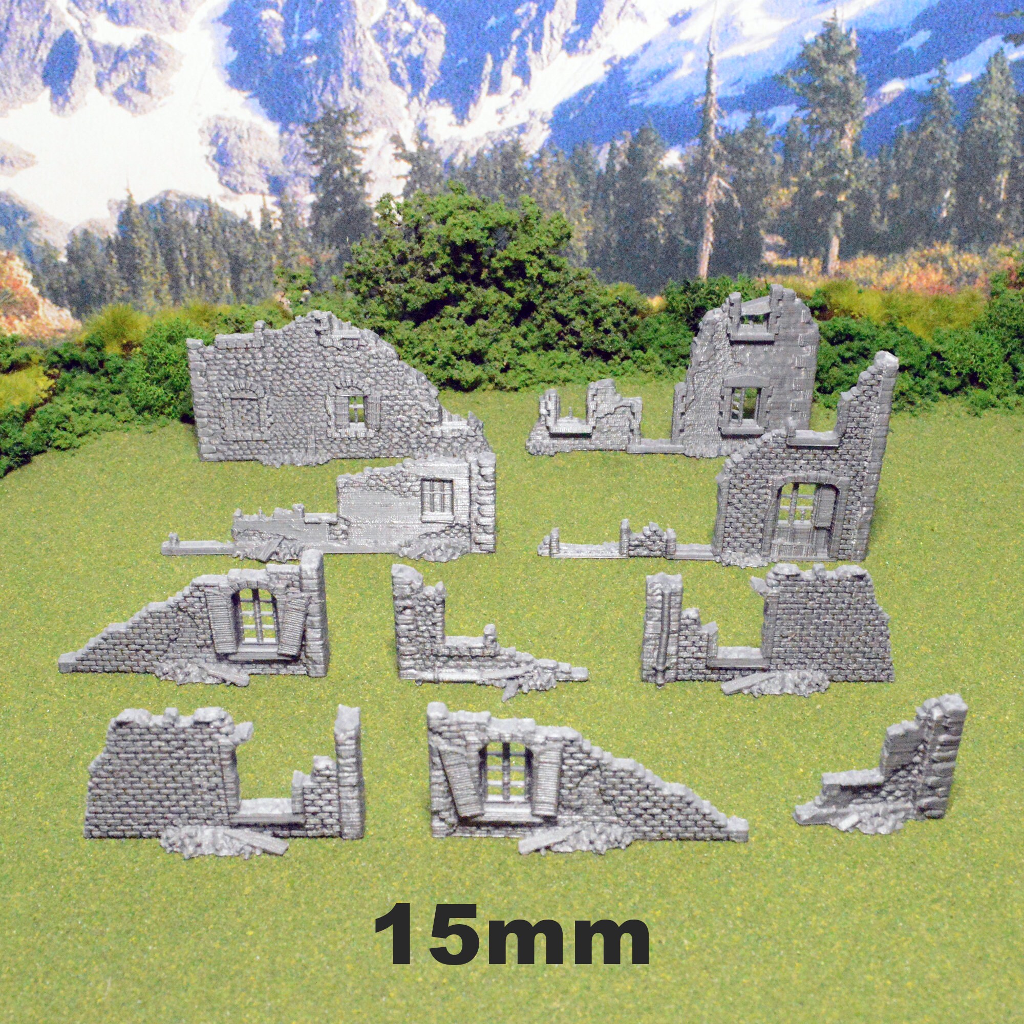 Modular Town Ruins 15mm 28mm 32mm for Warhammer 40k Wargame, Flames of ...