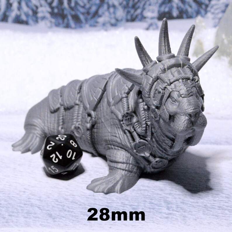 Giant Armored Walrus 15mm 28mm 42mm for D&D Terrain Dnd - Etsy New Zealand