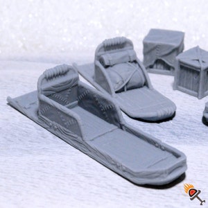 Miniature Dog Sleds and Cargo 15mm 28mm 32mm for D&D Icewind Dale ...