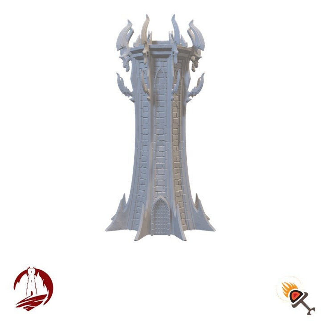 Dark Elf Tower for Dnd Terrain 15mm 28mm 32mm, Fantasy Drow Building ...