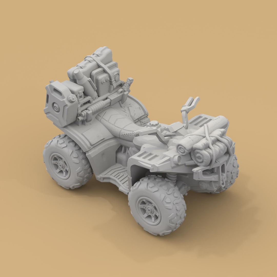 Post-apocalyptic ATV Quad Miniature for Gaslands, Wasteland Wargames ...