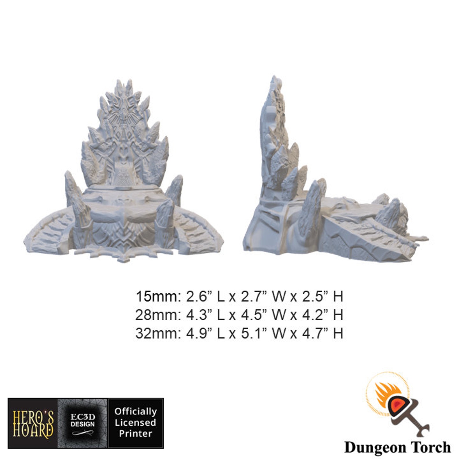 Ice Throne 15mm 28mm 32mm for D&D Icewind Dale Terrain Dnd - Etsy