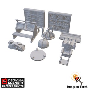 Library Bookshop 28mm for D&D Terrain, Dnd Pathfinder Bookcases Scribe ...