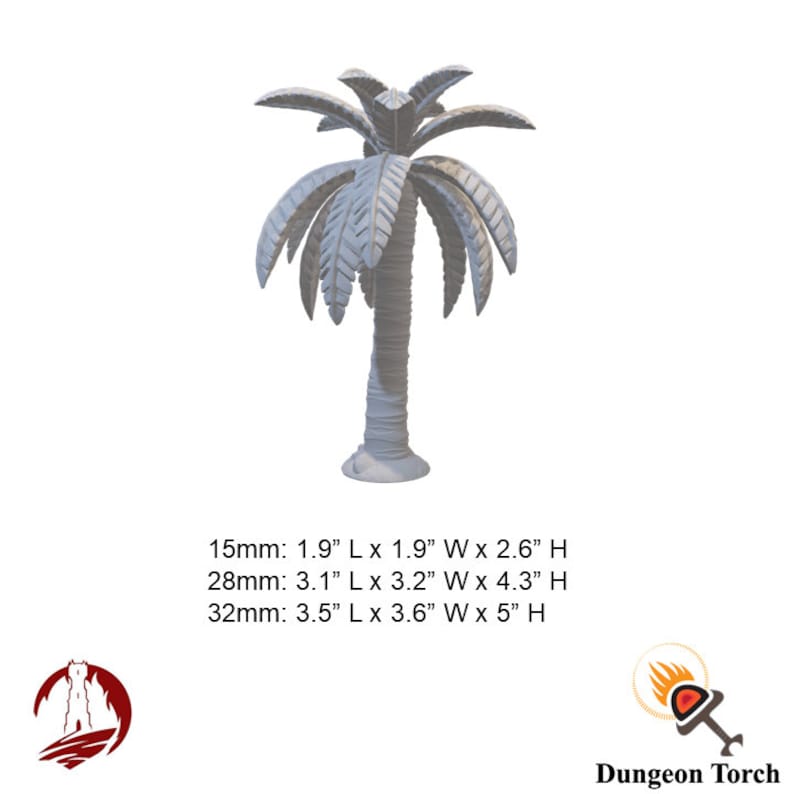 Miniature Palm Trees 15mm 28mm 32mm for D&D Terrain Dnd - Etsy