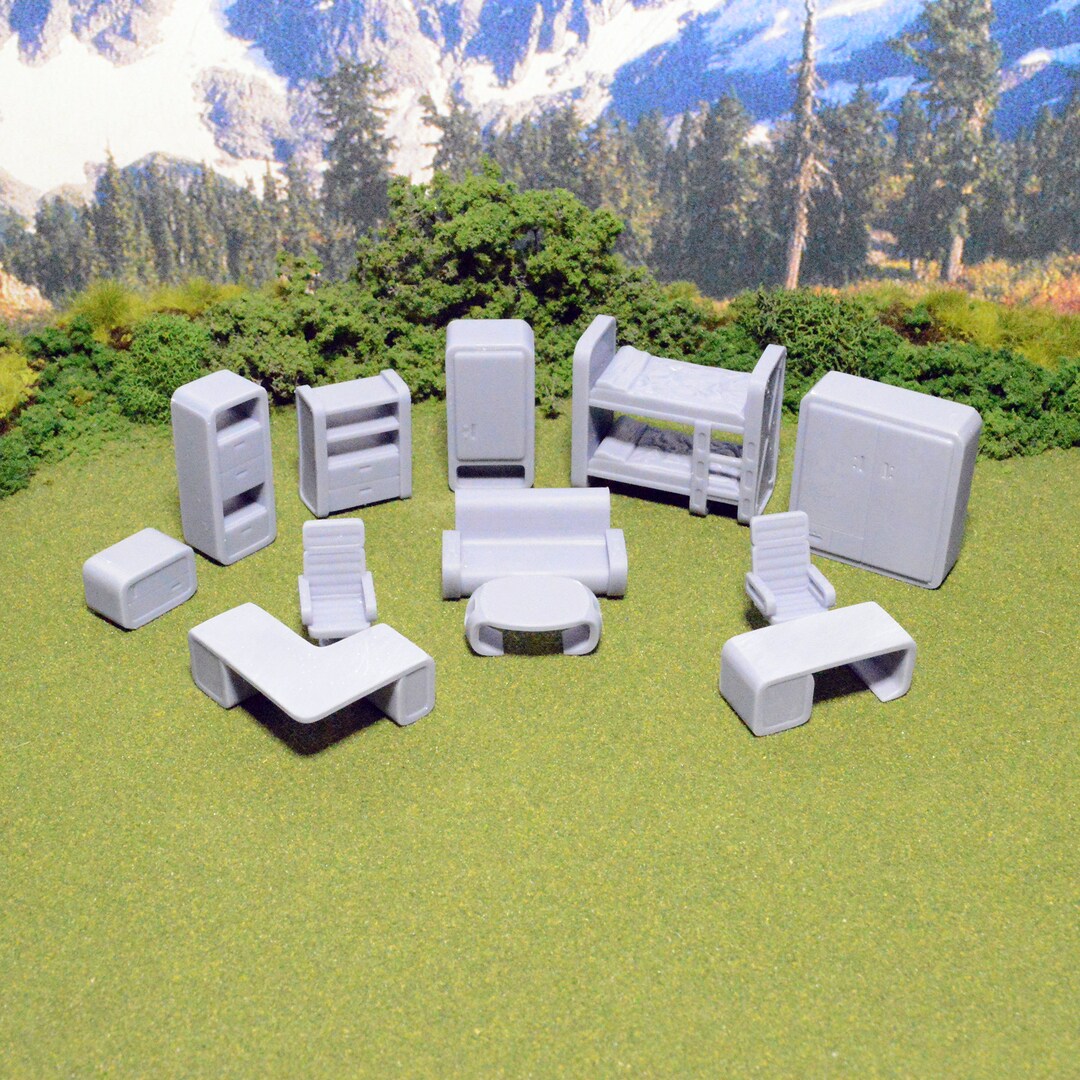Miniature Modern Furniture 15mm 20mm 28mm 32mm for Sci-fi Terrain, D&D ...