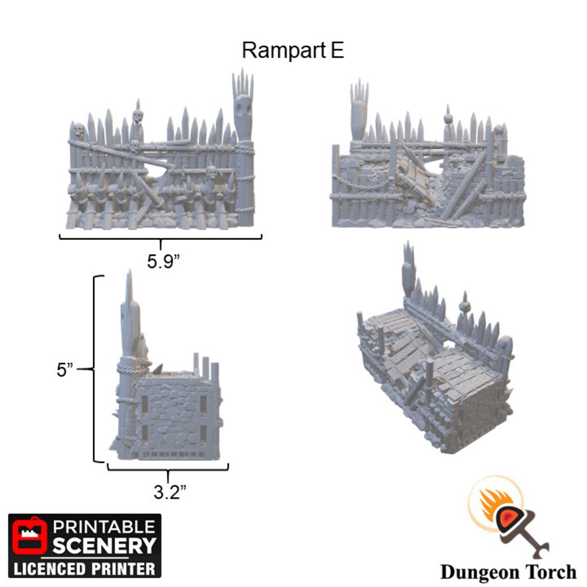 Tribal Ramparts 28mm for D&D Terrain Dnd Terrain Pathfinder - Etsy