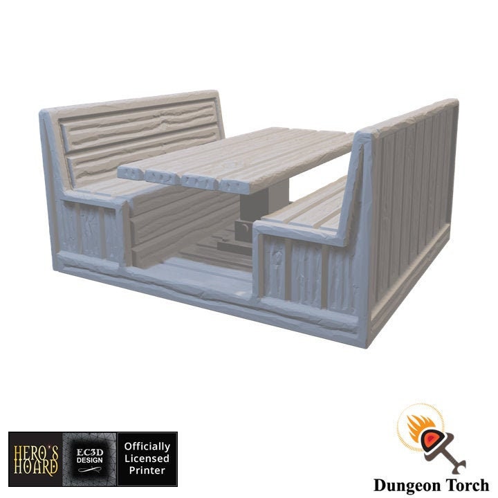 Miniature Tavern Booth 28mm for D&D Terran Dnd Pathfinder Inn | Etsy