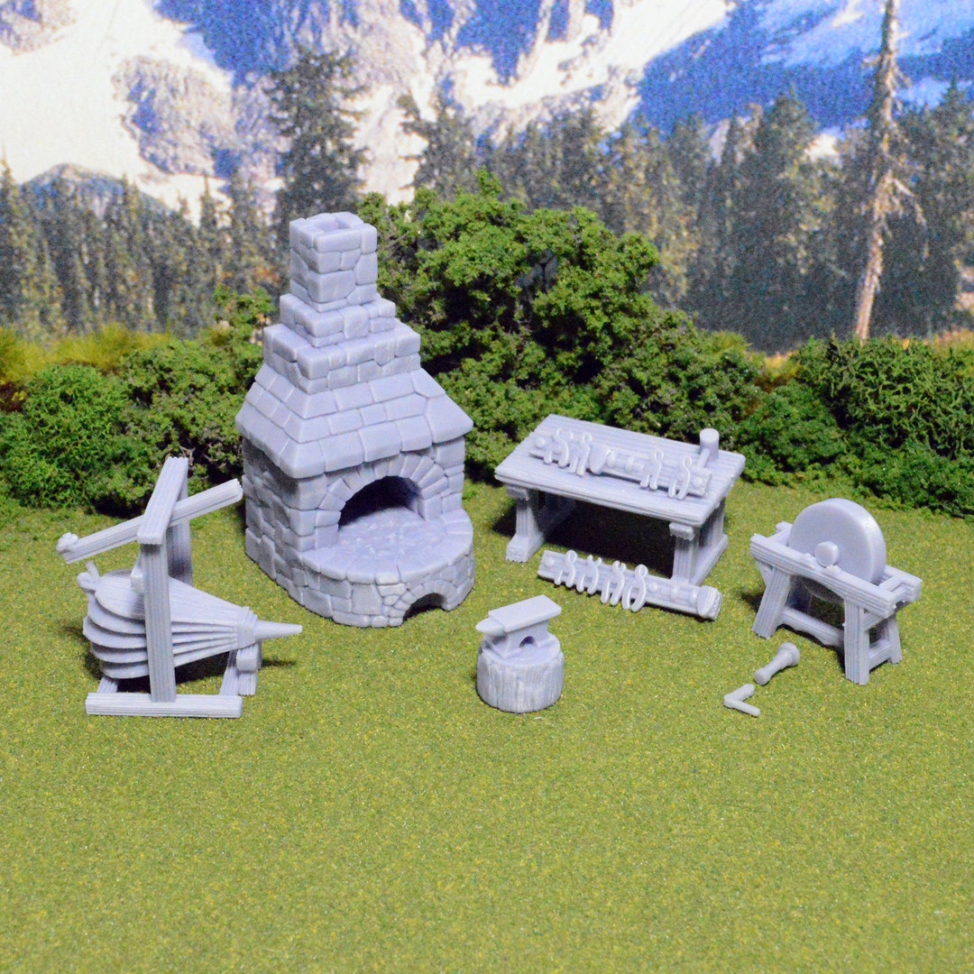 Miniature Blacksmith Tools 15mm 28mm 32mm for D&D Terrain, Dnd Forge ...