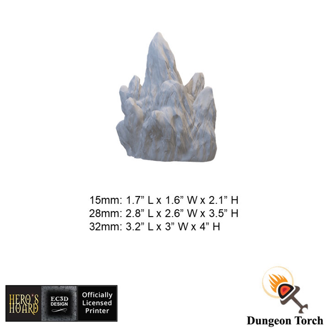 Ice Shard 15mm 28mm 32mm for D&D Icewind Dale Terrain Dnd - Etsy