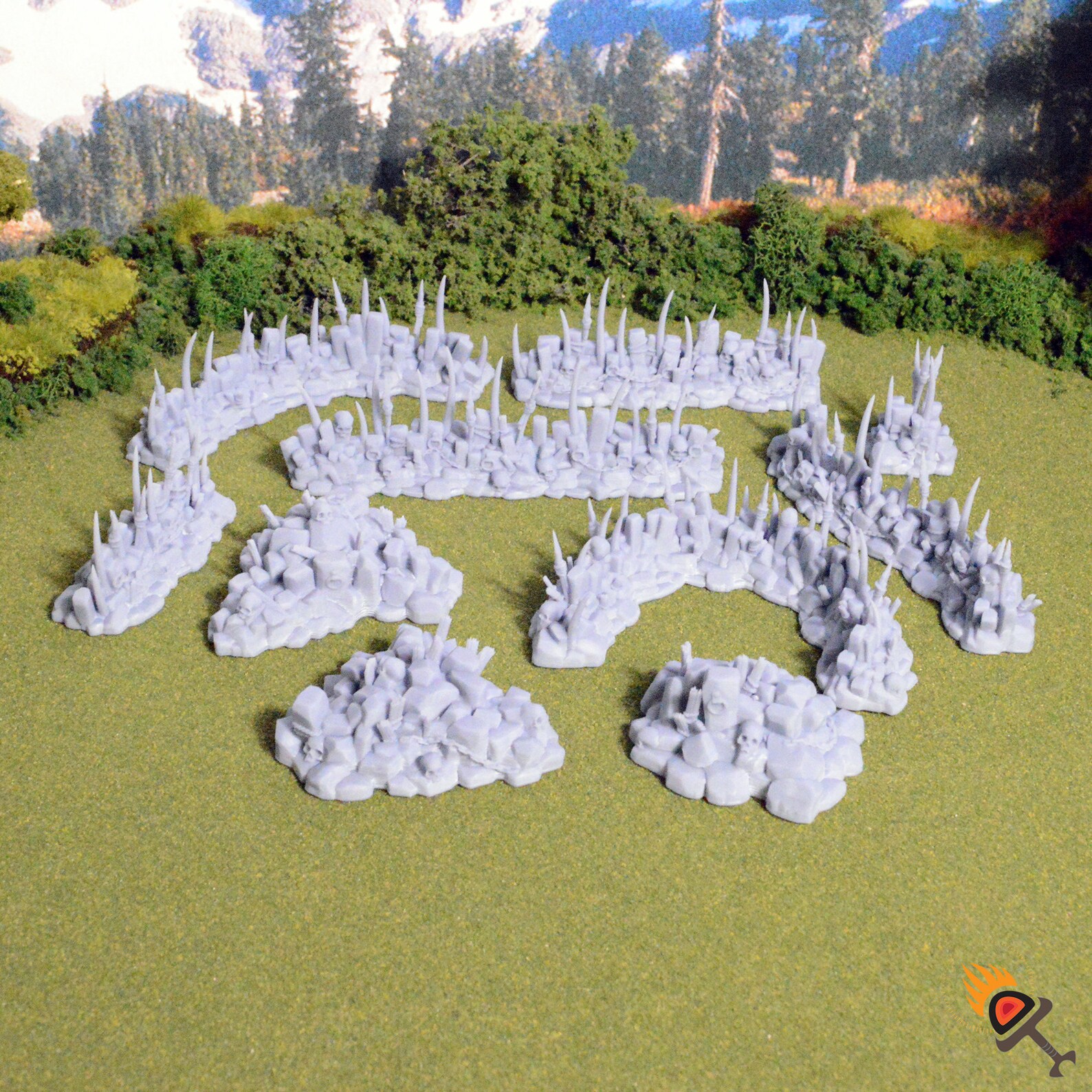 Goblin Barricades and Rubble 28mm for D&D Terrain Dnd | Etsy