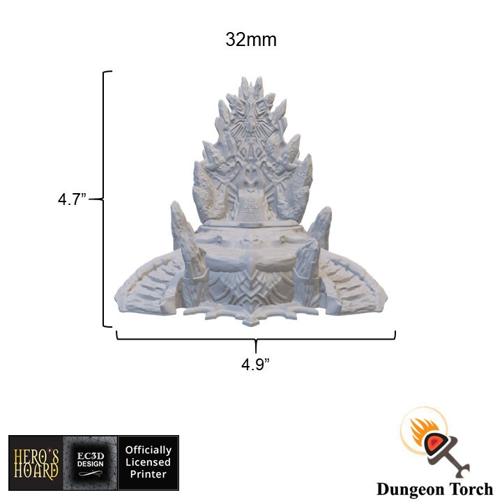 Ice Throne 15mm 28mm 32mm for D&D Icewind Dale Terrain | Etsy