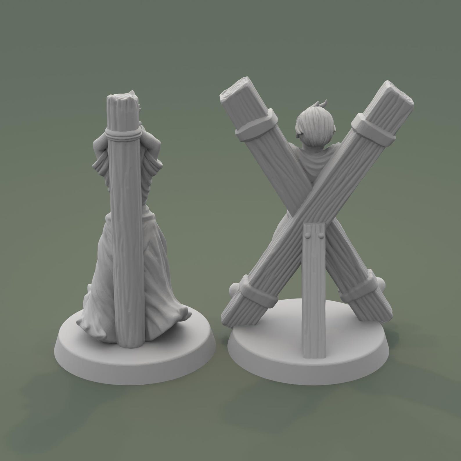 3D Printed Human Sacrifices for D&D, TTRPG Offering 15mm-32mm - Etsy