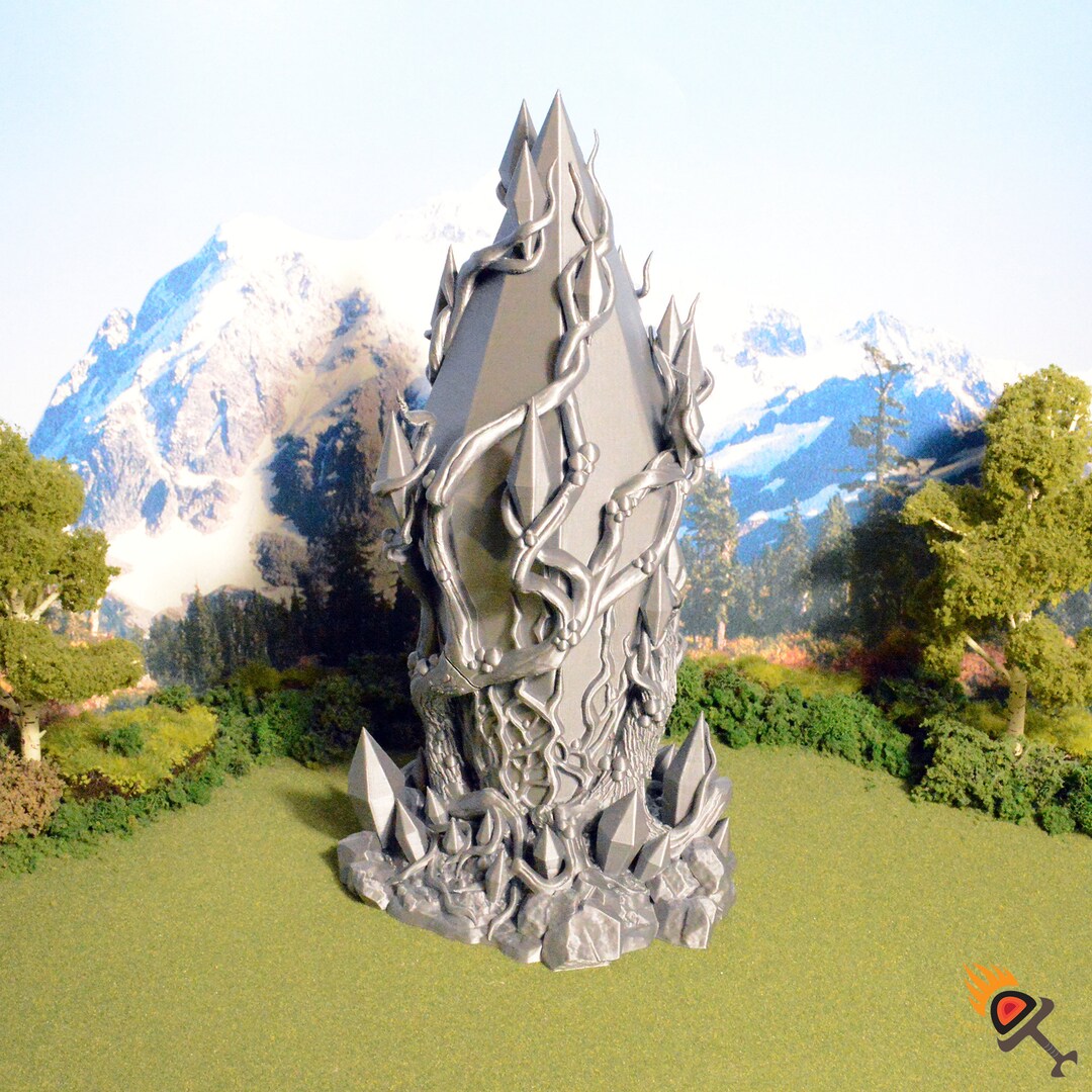 Corrupted Fey Heart 15mm 28mm 32mm for D&D Terrain, Shadow Fey Crystal ...