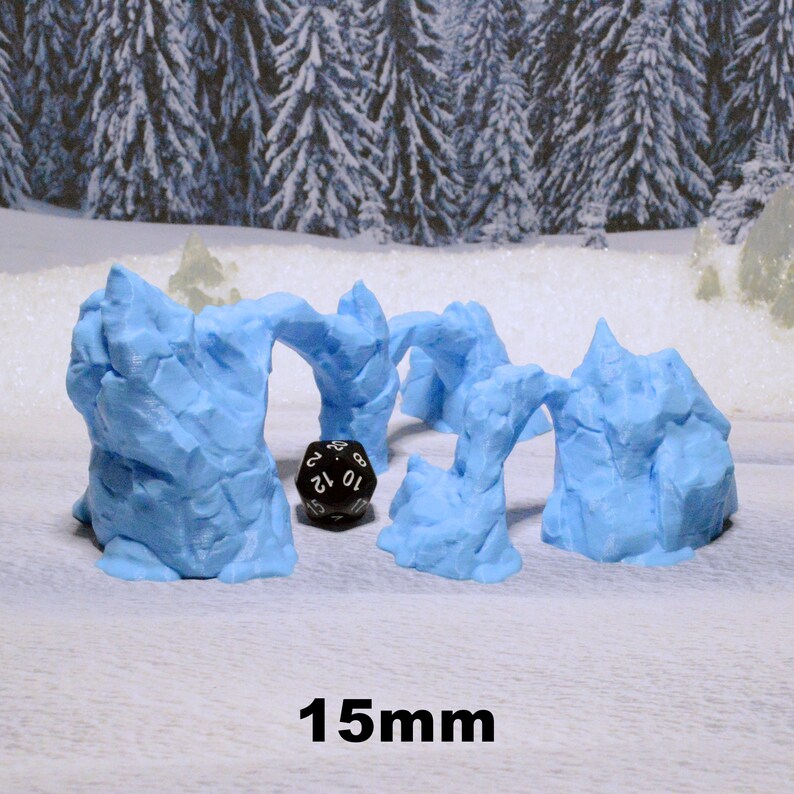 Snowy Rock Spines 15mm 28mm for D&D Icewind Dale Terrain Dnd - Etsy