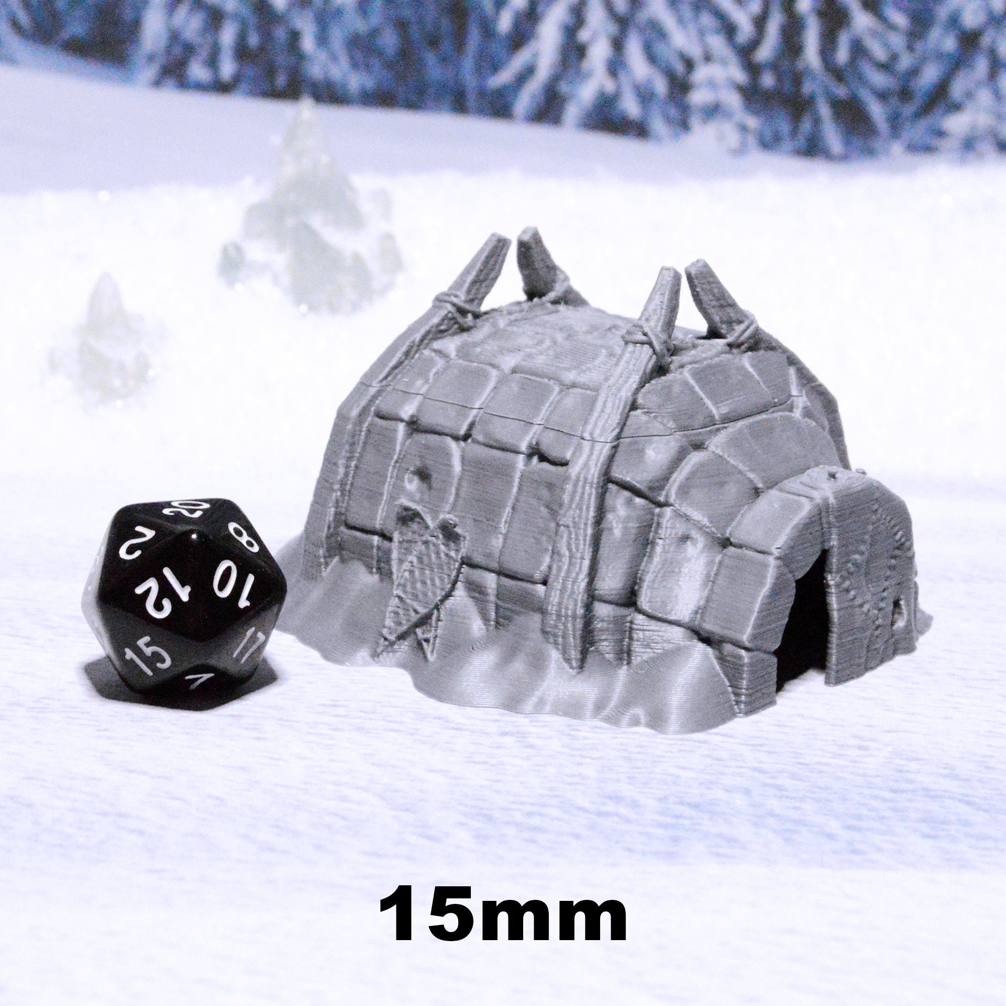 Role Playing Miniatures 28mm Scale Igloo for Arctic Terrain D&D ...