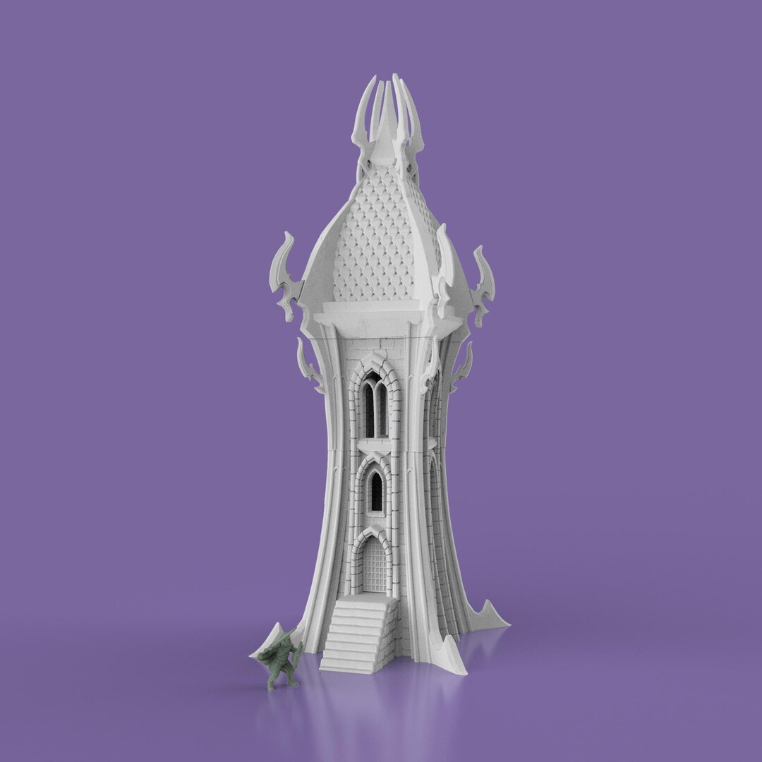 Dark Elf Keep Tower for D&D, TTRPG, Wargames 15mm-32mm - Etsy