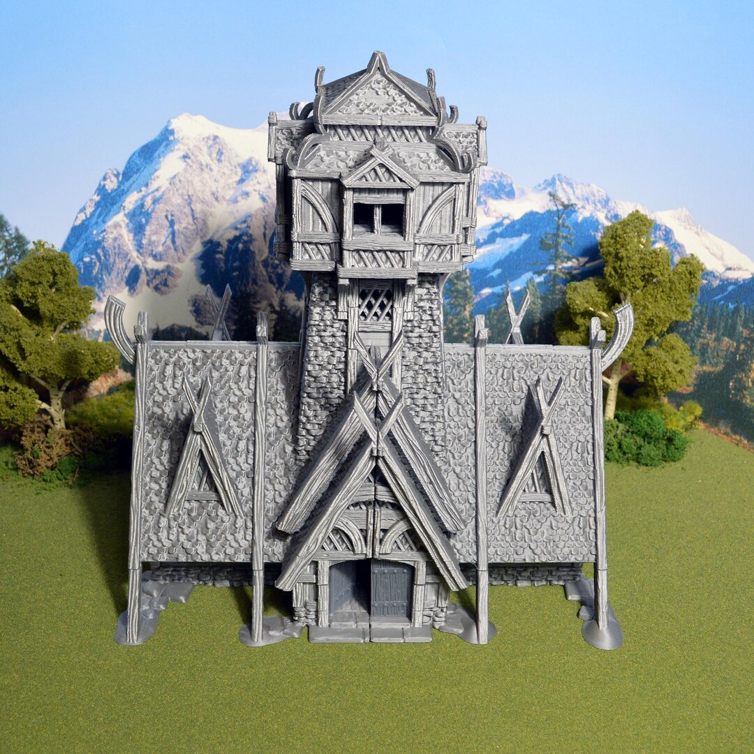 Odingard Norse Hall for D&D, Pathfinder, TTRPG 15mm-32mm - Etsy