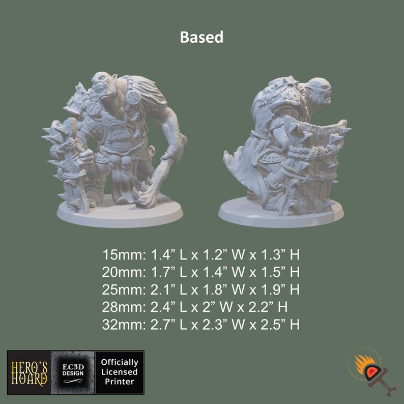 Ogre Miniatures for D&D, Pathfinder, TTRPG 15mm-32mm - Etsy