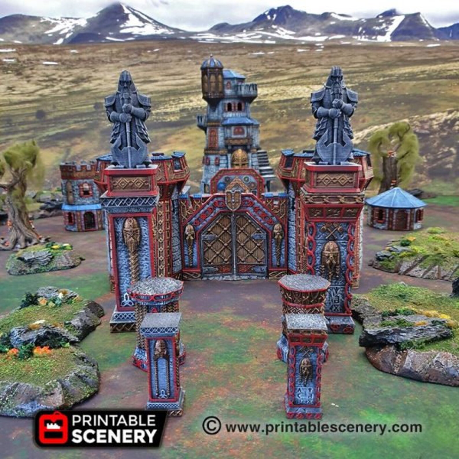 Dwarven Columns 15mm 28mm For Dandd Terrain Warhammer 40k Etsy