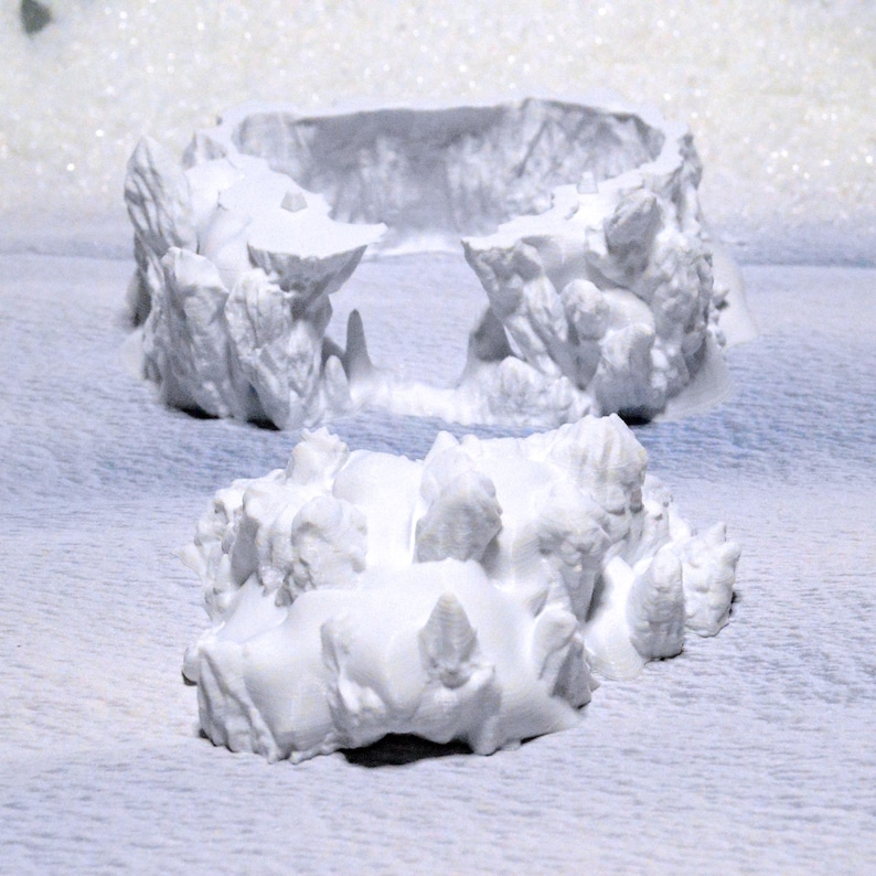 Snowy Ice Cave for D&D Icewind Dale Terrain, TTRPG, Pathfinder 15mm ...