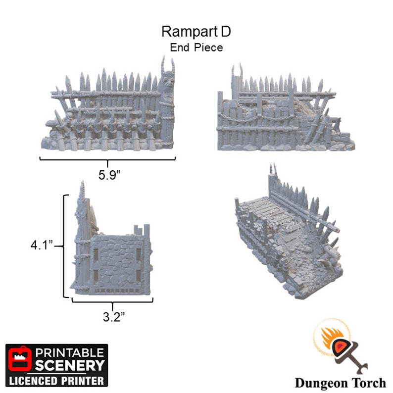 Tribal Ramparts 28mm for D&D Terrain Dnd Pathfinder Warhammer - Etsy