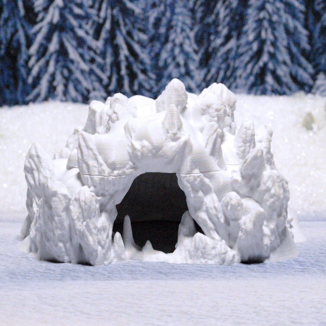 Ice Cave 15mm 28mm 32mm for D&D Icewind Dale Terrain, Frostgrave Dnd ...