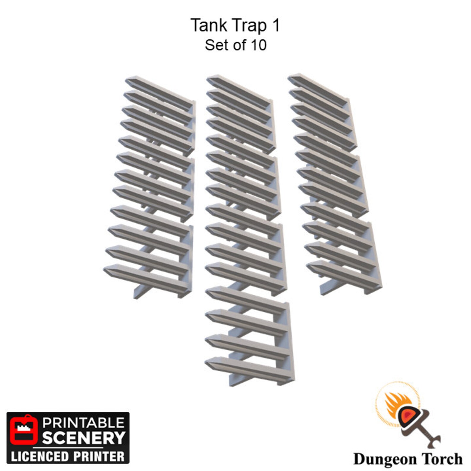 Tank Traps 15mm 28mm for Flames of War Terrain Warhammer 40k | Etsy