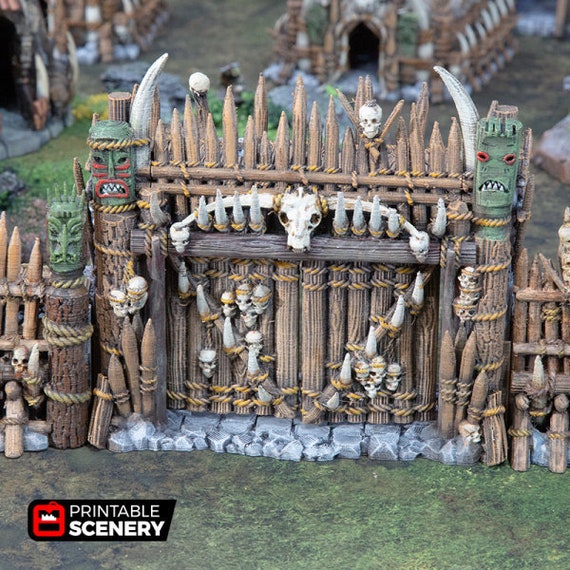 Tribal Entry Gates 15mm 28mm for D&D Terrain Dnd Terrain | Etsy