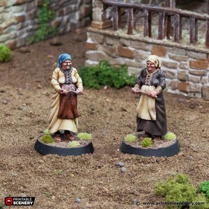 Miniature Baker and Oven 15mm 28mm 32mm for D&D Terrain, Medieval Baker ...
